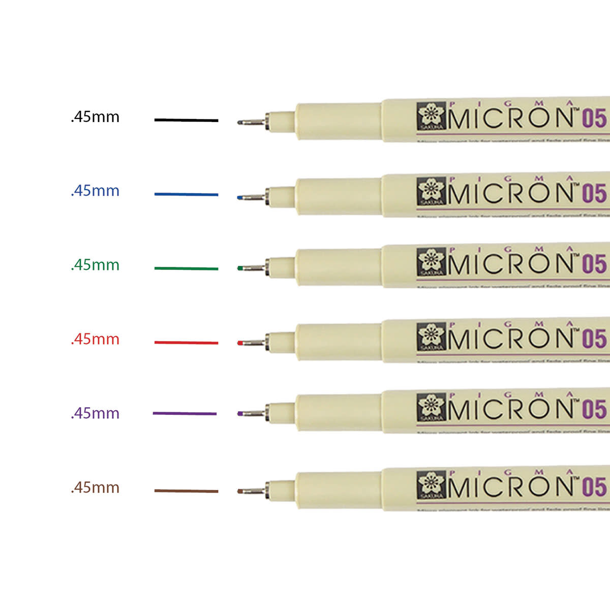 Pigma Micron® 6 Assorted Colors 05 Pen Set (Sakura) – Alabama Art Supply