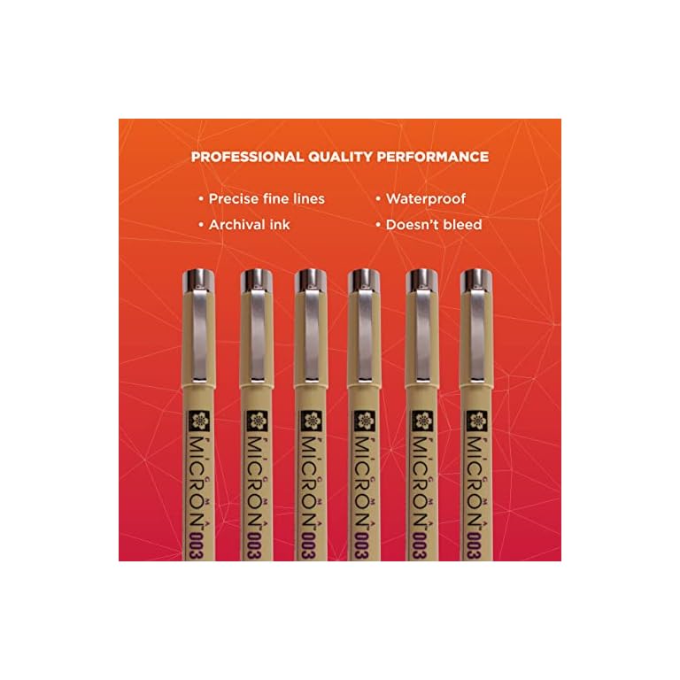 Pigma Micron® 003 (.15mm) Black Ink Pens, Set of 6 (Sakura) – Alabama ...